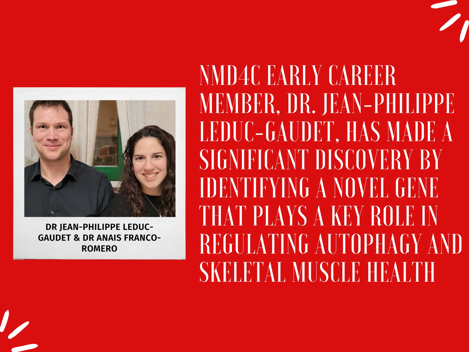 Early Career member Dr. Jean-Philippe Leduc-Gaudet identifies gene ...